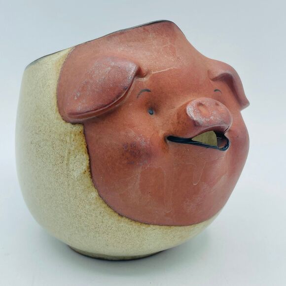 Dining | Vintage Smiling Pig Stoneware Ceramic Creamer Open Mouth By ...